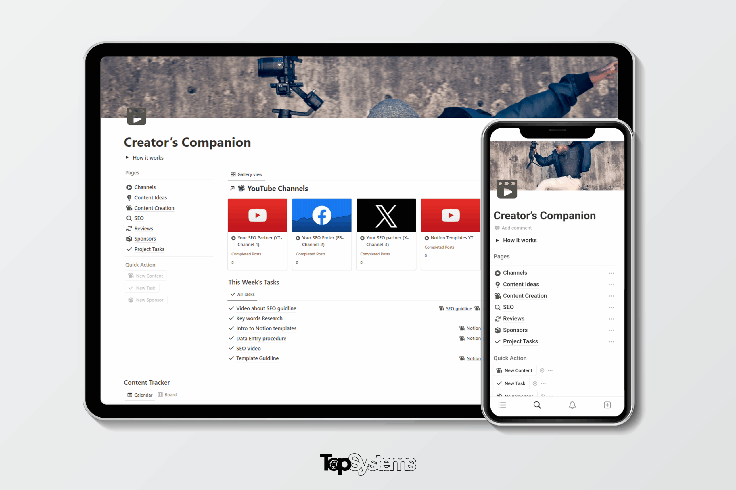 Creator’s Companion Notion Template – TopSystems.io