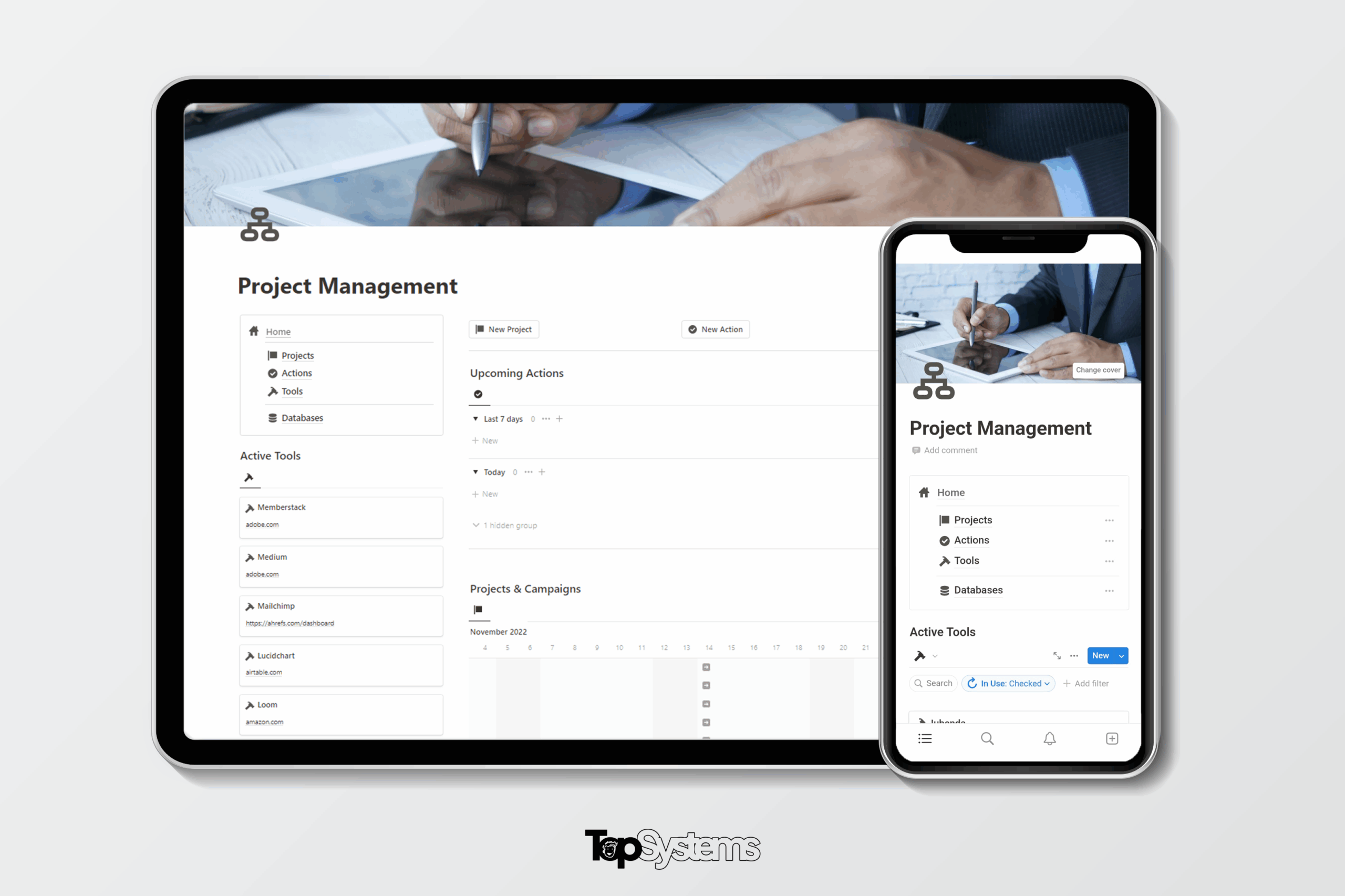 Project Management Notion Template – TopSystems.io