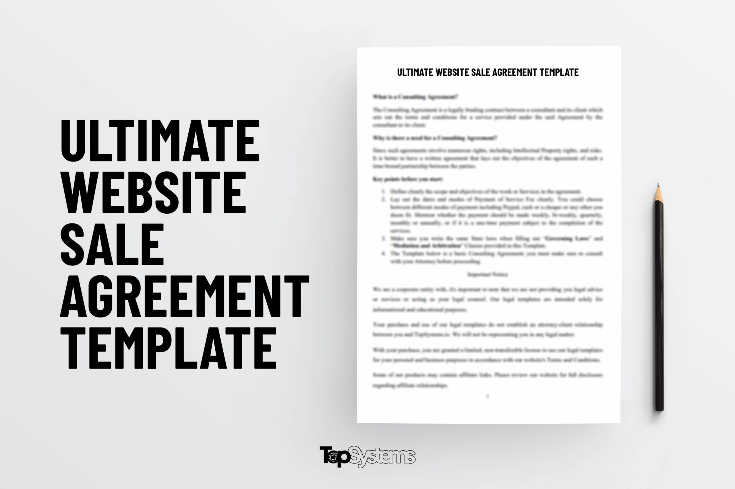 Ultimate Website Sale Agreement Template! – TopSystems.io